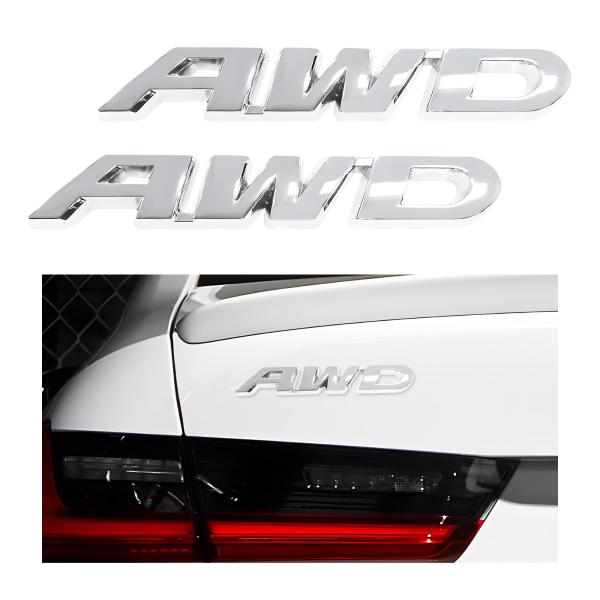商品名: Wevdn AWDエンブレムステッカー2枚 3Dメタルレターバッジデカール 車のテールゲートサイド用 色あせしない AWDエンブレムステッカー 車両テールゲートサイドフェンダーに適合 ユニバーサルカーアクセサリー (シルバー) W...
