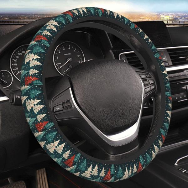 商品名:  Car Steering Wheel Cover 15 Inch Universal Elastic Steering Wheel Protector Cover Red Christmas Tree Steering Whee...