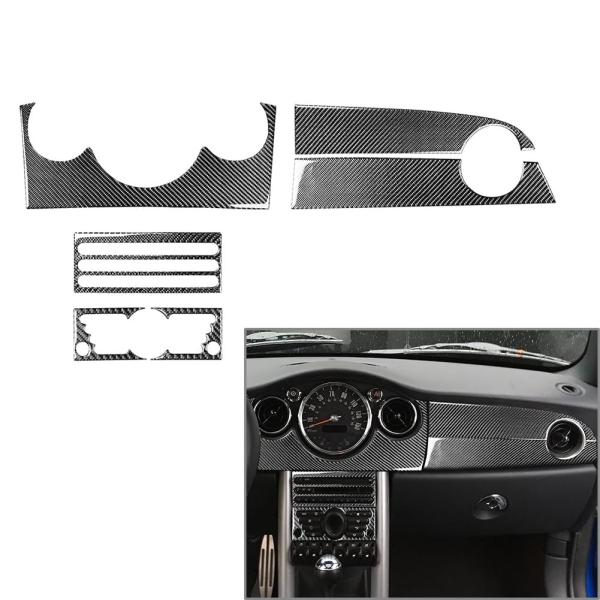 商品名:  SIKUAI black Center Control Dashboard Panel Cover Stiker 6pcs Console Dash Trim Kit For BMW For MINI COOPER R50 R5...