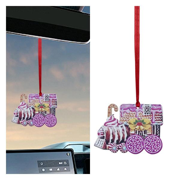商品名: クリスマスカーオーナメント、車のリアビューミラーチャーム、2Dフラットアクリルハンギングペンダントアクセサリー、クリスマスツリー装飾プレゼント(スタイル6) Christmas Car Dangle Ornament, Car R...
