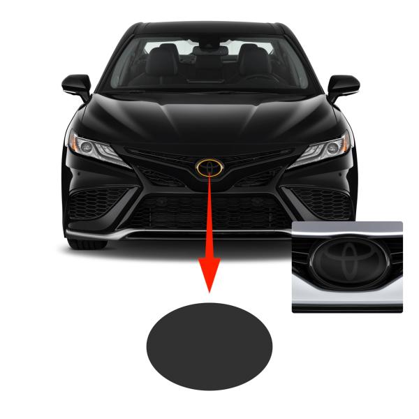 商品名: FDAIUN 2018-2024 トヨタ カムリ カーエンブレム 保護フィルム 8.5ミル TPU ブラックロゴ保護アクセサリー FDAIUN for 2018-2024 Toyota Camry Car Emblem Prote...