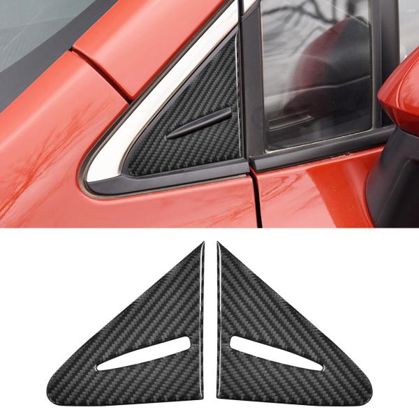 商品名:  RUIANTE Compatible with Carbon Fiber Center Consoles Front Car Door A Pillar Ttriangle Trim Car Auto Exterior Acce...
