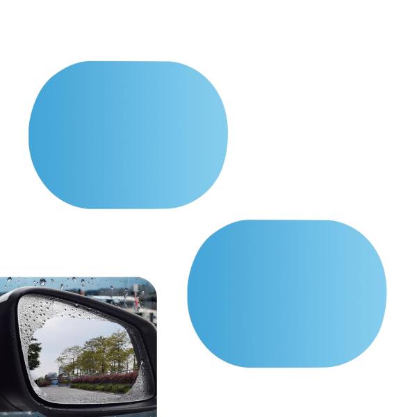 商品名: AWGUKA 2個 車 5.75インチ x 3.97インチ バックミラーアンチレインフィルム、オーバル高精細ナノ曇り止め防水ステッカー、視界をクリアに保つアクセサリー、車、トラック用ユニバーサル(透明) AWGUKA 2 PCS ...