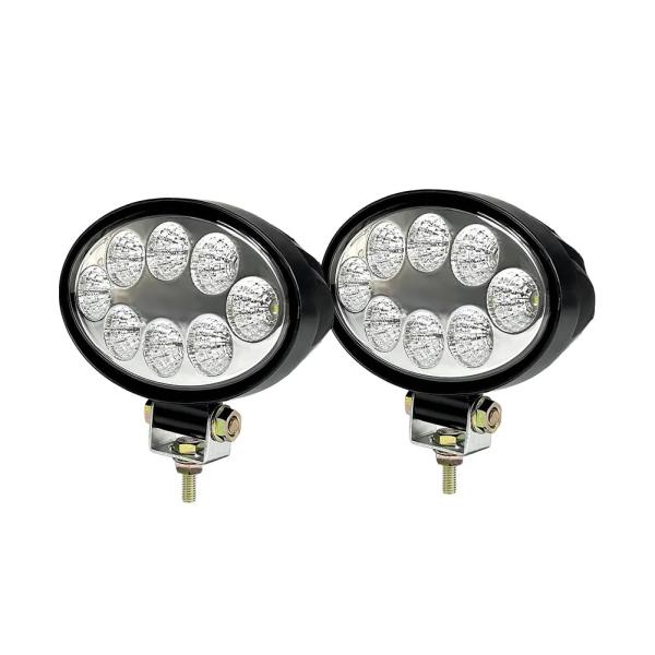 商品名:  JASLITE 2PACK Oval 12/24V White LED Work Lights, 24W 2400LM 5.5IN Bright Cab Rear Led Flood Foglight Waterproof fo...