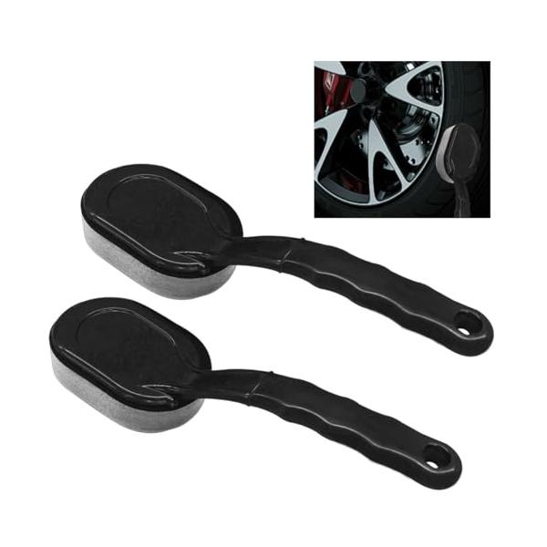 商品名: タイヤシャインアプリケーターブラシ、車用取り外し可能なタイヤドレッシングアプリケーターパッド、高密度タイヤワックススポンジブラシ、カーブハンドル付き、車のタイヤディテールクリーニングアクセサリー2個。 2PCS Tire Shin...