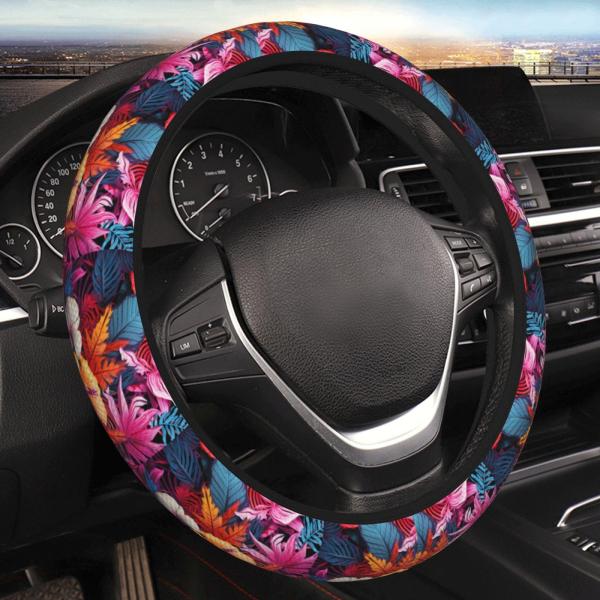 商品名:  Steering Wheel Cover Elastic Steering Wheel Protector Cover Color Tropic Car Steering Wheel Covers Car Interior Ac...