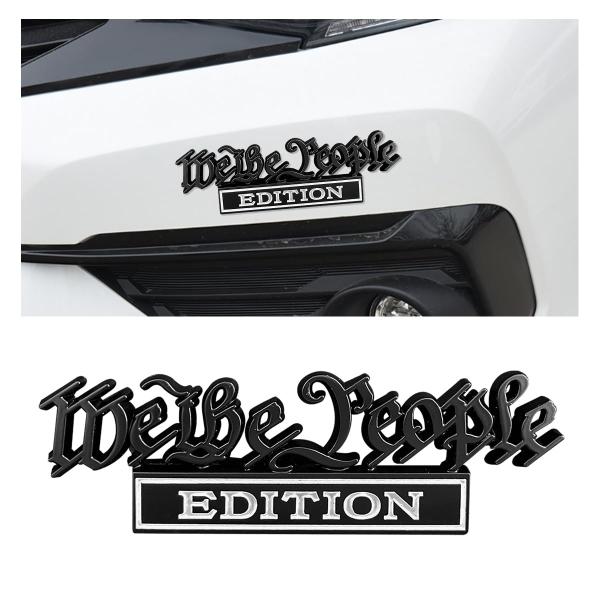 商品名: Yourkar We The Peopleエディションエンブレムカーデカール、3D盛り上がったメタルコンバットベテランバッジフェンダーステッカー、自己粘着テールゲートエンブレム、戦闘ベテランエディション、カーアクセサリー(ブラック...