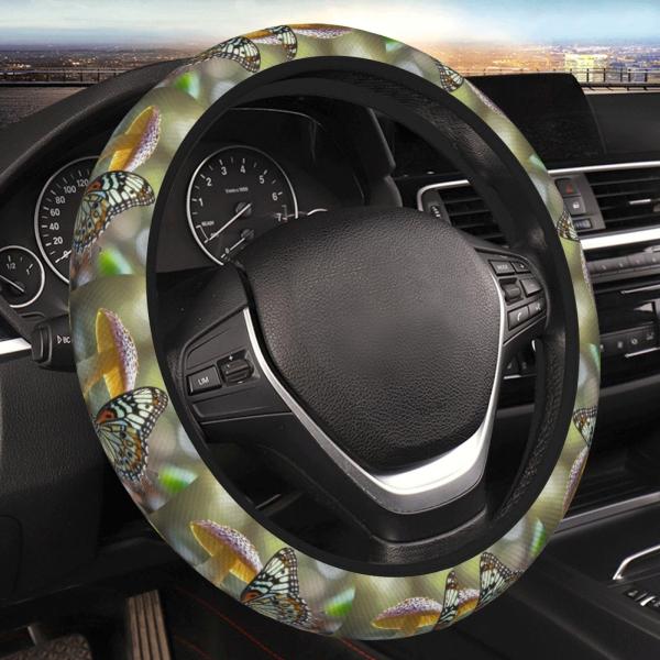 商品名:  Steering Wheel Cover Elastic Steering Wheel Protector Cover Butterfly Mushroom Car Steering Wheel Covers Car Inter...