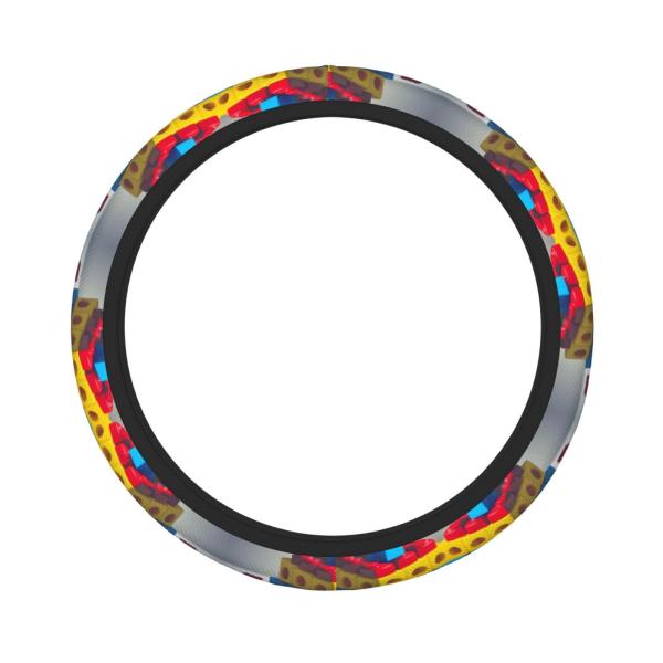 商品名:  15 inch Universal car Steering Wheel Cover, Colorful Building Blocks Double Layer Thick Steering Wheel Cover, Stee...