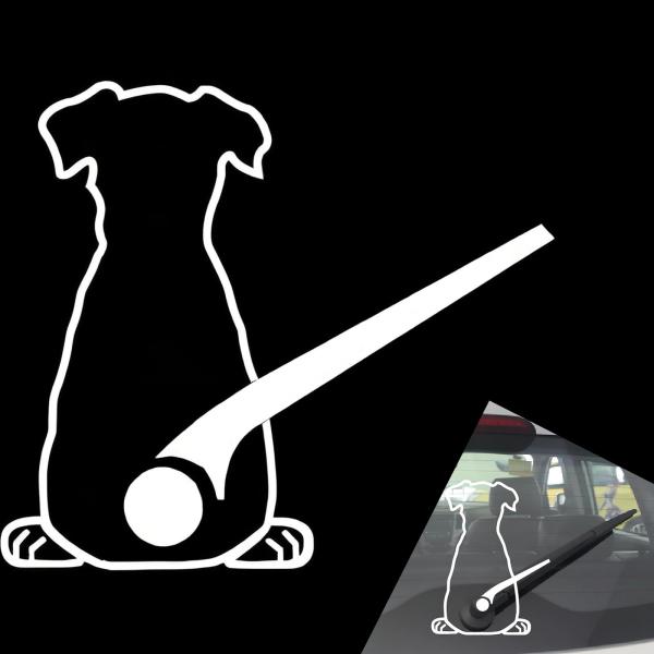商品名: DACIRTY リアワイパーバックドッグステッカー、かわいい三次元ワギングテールエフェクトクリエイティブデコレーションステッカー、自己粘着アクセサリー、ほとんどの車に適しています(ホワイト) DACIRTY Rear Windsh...