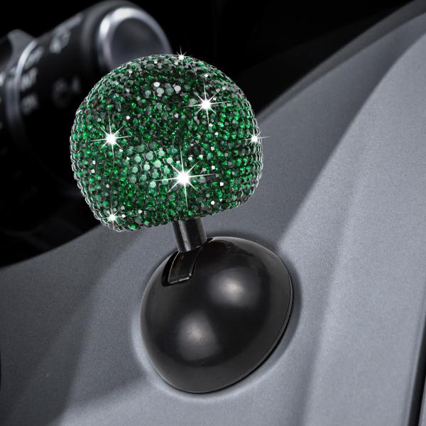 商品名: Wuyaoyao キラキラ光る車のプッシュボタンロッカー、ジョイスティックエンジンスタートストップボタンカバー、ロッカーレバー付きワンタッチスタートボタンカバー、クリスタルラインストーン装飾カーアクセサリー(グリーン) Wuyao...