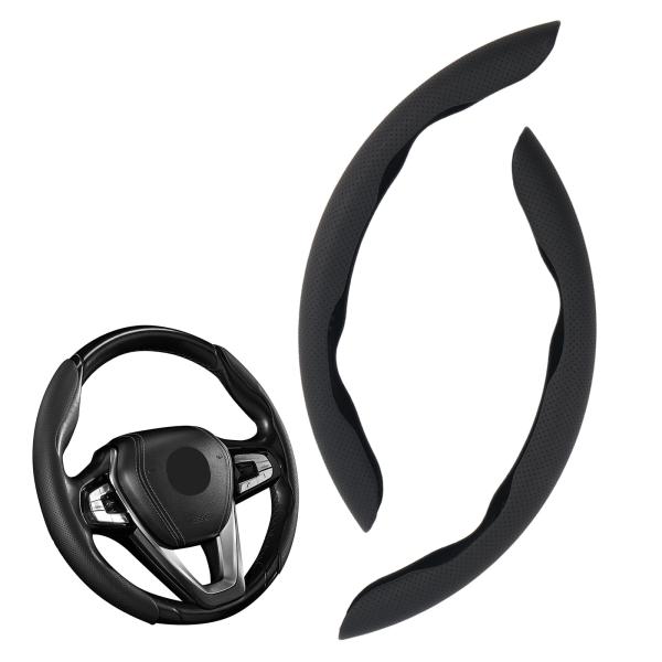 商品名: セグメント化された車のハンドルカバー、手の滑りを防ぐ快適な車のホイールカバー、直径14.17/14.96/15.75インチのステアリングホイールカバー用滑り止め車両アクセサリー 2個 2PCS Segmented Car Stee...