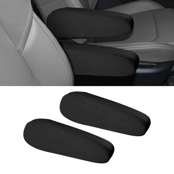 商品名: Lyxheth 2個 車のフロントシートアームレストカバー、アームレストプロテクター、直接交換センターコンソール蓋アームレストカバースキン、カーアクセサリー布布アームレストプロテクター、車、SUV、トラック用 (ブラック) Lyx...