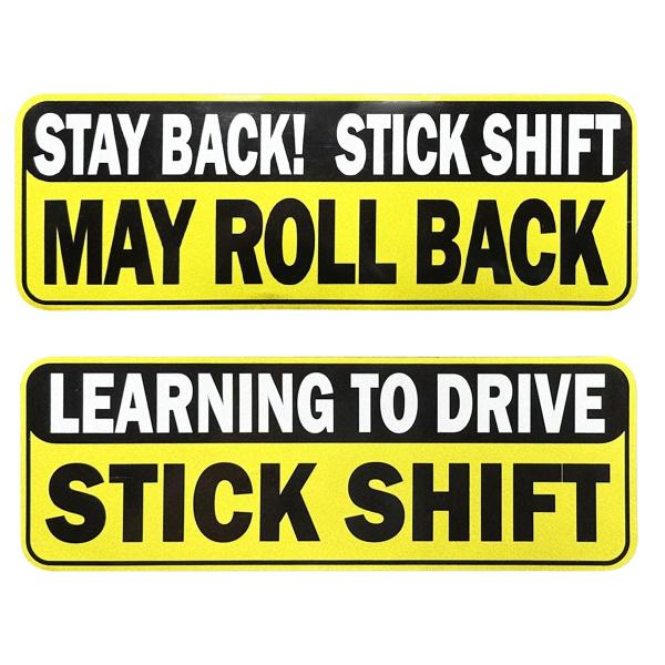 商品名: ZIMISI Learning to Drive Stick Shift Stay Back May Roll Back カーステッカーデカール、反射カーウィンドウバンパーマグネット、新しいマニュアルトランスミッション学習者のため...