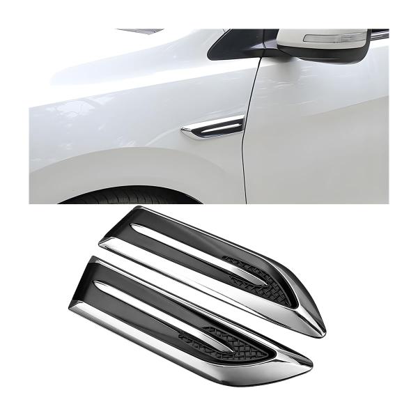商品名:  Sandfren 2PCS Car Hood Side Air Flow Intake Vent Trim, Self Adhesive Weatherproof Vehicle Grille Mudguard Side Sti...