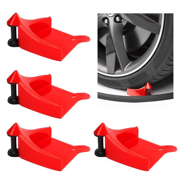 商品名: BWBWND 4個 カーホースガイド、タイヤホースローラー 車輪の下の引っ掛かりや引っ掛かりを防止、プラスチックディテールタイヤホースガイド 車両洗浄ツール 車 トラック SUV用 (レッド) BWBWND 4 PCS Car H...