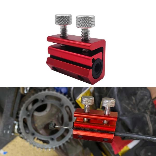 商品名: HQRNYP ケーブルルーバーツール、オートバイツール、オートバイケーブルルーバースロットルプーラー、カーアクセサリーアルミダブルヘッドワイヤ潤滑ツールオートバイATVダートバイクスクーターバイク(レッド) HQRNYP Cabl...