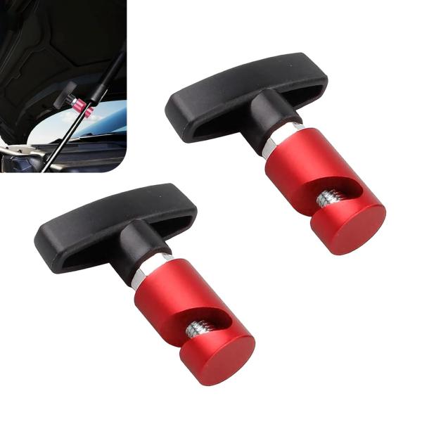 商品名: SLIMI フードストラットクランプリフティングキャンプ2個 滑り止めアルミニウム合金カーフードホルダー 多目的トランクリフトサポートロッドリテーナークランプ ほとんどの車、トラック、SUVにユニバーサル(レッド) SLIMI 2...