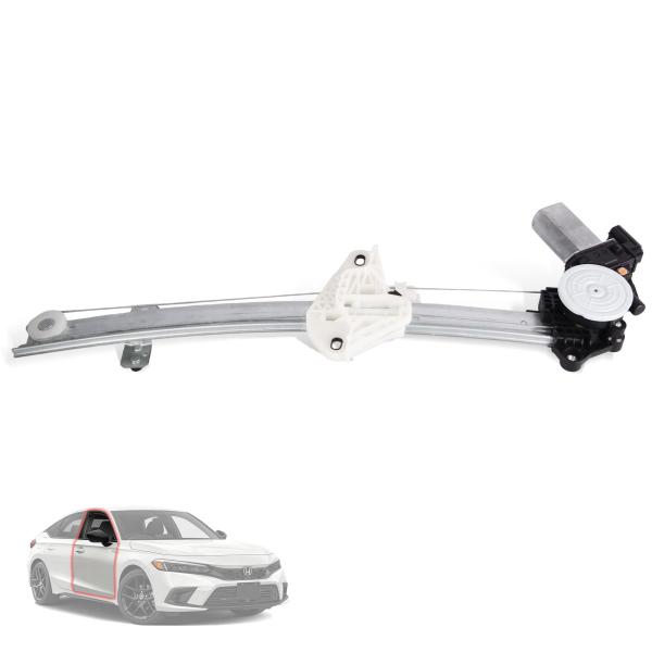 商品名: Predep フロント右助手席側 6ピン パワーウィンドウレギュレーター モーターアセンブリ付き 2022-2023 Honda Civic、交換用 72210-T20-H01 Predep Front Right Passeng...