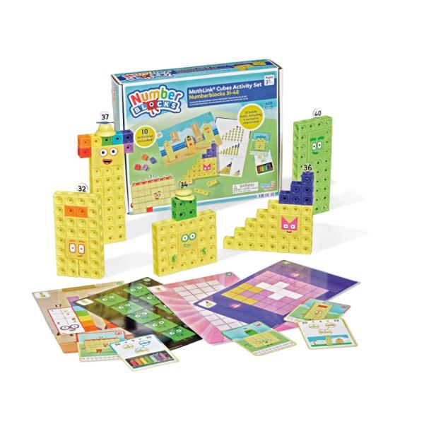 人気教育シリーズ「Numberblocks」のキャラクターと一緒に、数字や算数を楽しく学べる知育教材です。31〜40までの数字をテーマにしたMathLink Cubesアクティビティセットです。ブロックを組み立てながら、数の概念や計算力、図...