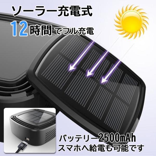 空気清浄機 車用 ソーラー充電 空気清浄器 除菌 消臭 自動オフ機能 4層