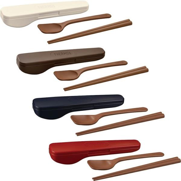 【特長】●シリコン製のハシ留め付きで持ち運び時にカチャカチャ鳴りにくい。●口当たりの良い木のような素材感。●角がスクエア型だから最後まで食べやすい。●スープジャーに適した長さ。【商品詳細】本体寸法（幅×奥行×高さ）：約18.5×4.5×3c...