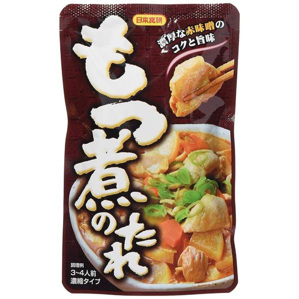 ●商品名日本食研 もつ煮のたれ 150g●商品紹介コクのある濃厚な赤味噌に隠し味として唐辛子を効かせました。すりゴマを使用しているので、ゴマの風味が豊かになっています。ご飯がすすむ美味しいもつ煮がご家庭で簡単に作ることができます。もう一品の...