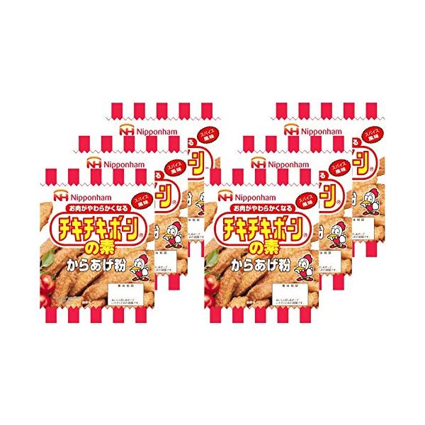 ●商品名日本ハム チキチキボーンの素 100g×6パック からあげ粉 から揚げ粉 唐揚げ粉●商品の説明日本ハムの「チキチキボーンの素」は、果実のパパイヤに含まれている酵素が入っていますので、お肉をやわらかく、おいしく仕上げることができます。...