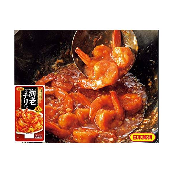 ●商品名日本食研 海老チリソース120g入1パック●商品紹介辛味と甘みが調和した本格中華。 きざみにんにくときざみ生姜を使用した食欲をそそる香り。●原材料トマトケチャップ（国内製造）、植物油、砂糖、醸造酢、トマトペースト、にんにく、みじん生...