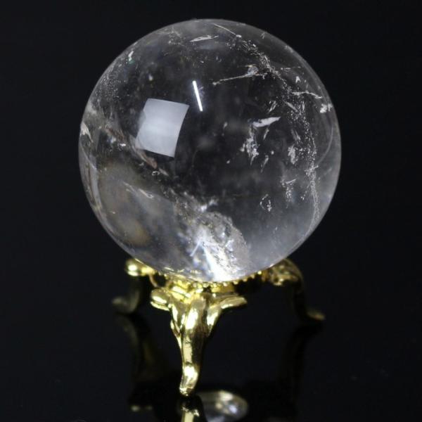 【パワーストーンの意味・言われ】水晶[クォーツ]：浄化・幸せをもたらす天然石の基本・自己成長の象徴【サイズ】直径 36mm【重量】 66g【産地】　ブラジル■天然石情報：水晶■石言葉（意味・効果）：調和・統合・強化、コミュニケーション能力向...