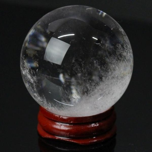 【パワーストーンの意味・言われ】水晶[クォーツ]：浄化・幸せをもたらす天然石の基本・自己成長の象徴【サイズ】直径 48mm【重量】 161g【産地】　ブラジル■天然石情報：水晶■石言葉（意味・効果）：調和・統合・強化、コミュニケーション能力...