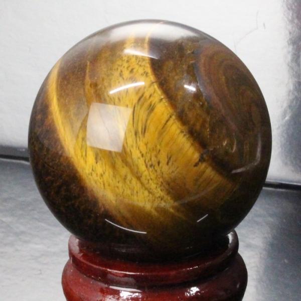 【パワーストーンの意味・言われ】タイガーアイ[虎目石]：金運・仕事運アップ、洞察力・判断力を養う【サイズ】直径 59mm【重量】 293g【産地】　ウルグアイ■天然石情報：タイガーアイ■石言葉（意味・効果）：洞察力、金運アップ、幸運、癒し、...