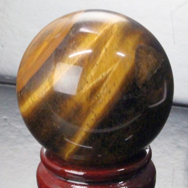 【パワーストーンの意味・言われ】タイガーアイ[虎目石]：金運・仕事運アップ、洞察力・判断力を養う【サイズ】直径 57mm【重量】 270g【産地】　ウルグアイ■天然石情報：タイガーアイ■石言葉（意味・効果）：洞察力、金運アップ、幸運、癒し、...