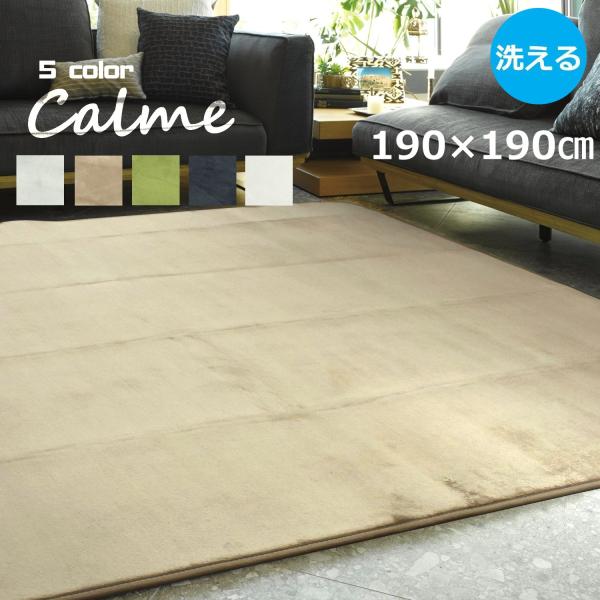 極細繊維マイクロファイバーのさらさらした上品な肌触りの良い感触で心地よい空間を演出します。フローリングに直に敷いても滑りにくい加工。■サイズ：約190×190cm■厚　み：毛足込みで10mm程度■カラー：ベージュ／グレー／グリーン／ピュアブ...