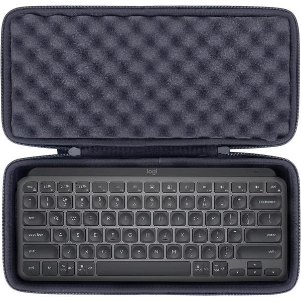 co2CREA 収納ケース 互換 品 logicool ロジクール MX KEYS mini KX700GR/KX700GRd ミニマリスト ワイヤレス イルミネイテッド キーボード、ブラック(ケースのみ)特別な保護トラベル収納ボックス c...