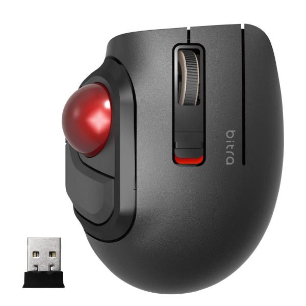 エレコム マウス ワイヤレス (レシーバー付属) トラックボール Sサイズ 小型 親指 5ボタン 静音 ブラック M-MT1DRSBKモバイルに最適なコンパクト設計ながら高い操作性を実現した、親指操作タイプのワイヤレスモバイルトラックボール...