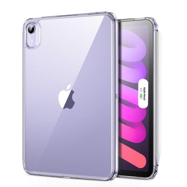ESR iPad mini7 ケース (A17 Pro、2024) iPad mini 第7/6世代 ケース (8.3インチ、2024/2021) 薄型軽量 耐衝撃・耐落下保護・耐黄変 ハイブリッドケース ハード背面とソフトフレーム Pen...