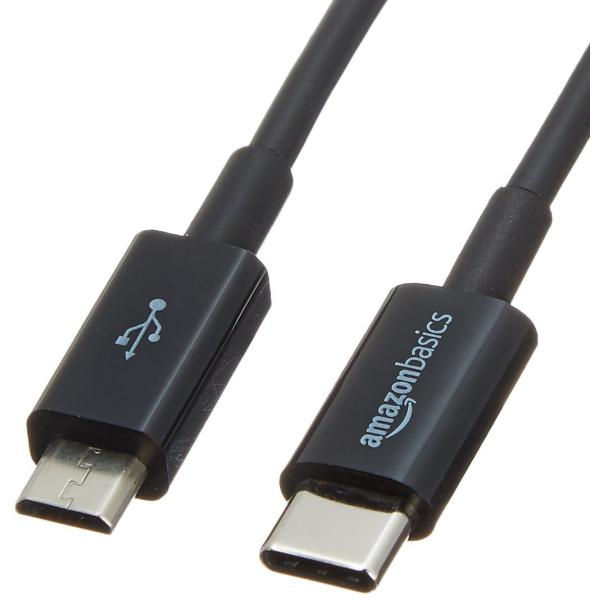 Amazonベーシック USB-Cケーブル 0.9m (USB-C - Micro USB 2.0) ブラックUSBタイプC対応デバイスをMicroUSBタイプB対応デバイスに接続USBタイプC対応デバイスの充電やデータ、写真、音楽の同期に...