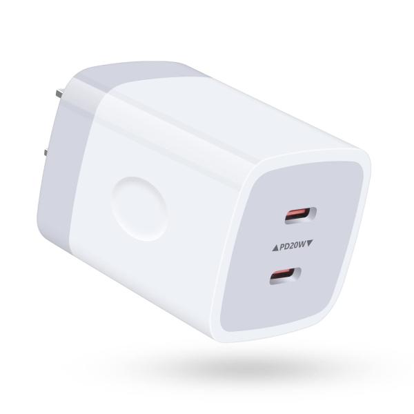 Viviber 40W (PD充電器 USB-C 2ポート) Type-C 急速充電器 タイプCコンセント【PSE適合商品】純正 ACアダプター iPhone15 電源アダプター タイプC スマホ充電器 アンドロイド充電器 USBチャージャ...