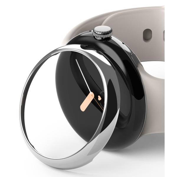 【Ringke】Google Pixel Watch 1 ケース BEZEL STYLING ステンレス製 バンパー カスタム 保護 フレーム 簡単取り付け メタリック 超薄型 変色防止 ピクセルウォッチケース - Silver 40-01...