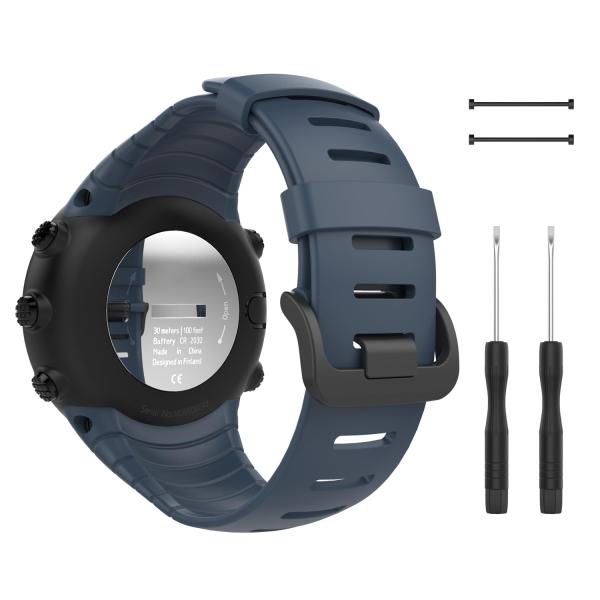 [ATiC] Suunto Core用 バンド SUUNTO(スント) Coreコア専用 ソフト TPU製ストラップ/バンド 交換ベルト 腕サイズ:5.51"-9.06" (140mm-230mm) Midnight Blueスタイリッシュ...
