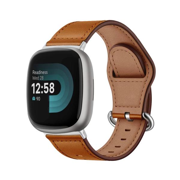 [SeGinn] レザーバンド Fitbit Versa 4 / Versa 3 / Sense 2 / Sense 対応 バンド 革 交換バンド 高級 簡単取付 ビジネス 軽量 ベルト サイズ調節可能 交換バンド コンパチブル Fitbi...
