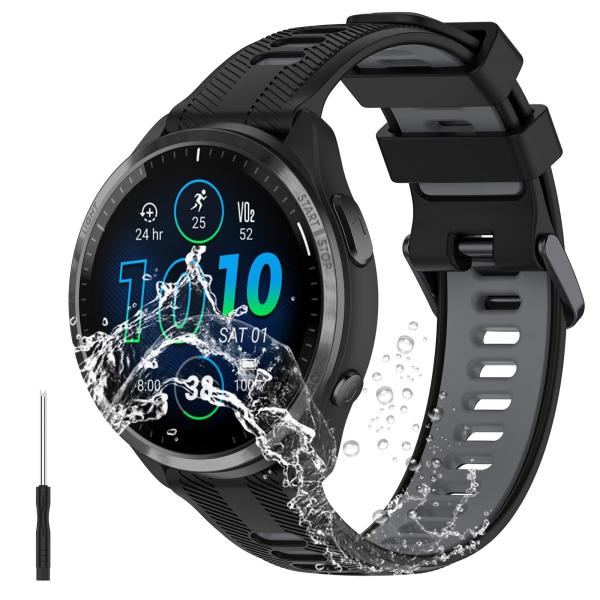 Garmin(ガーミン) Forerunner 965/955/945/935/approachS62/Instinct/Fenix6なども対応 交換用バンド シリコン製 男女兼用 スポーツ ベルト ガーミン フォアランナー garmin ...