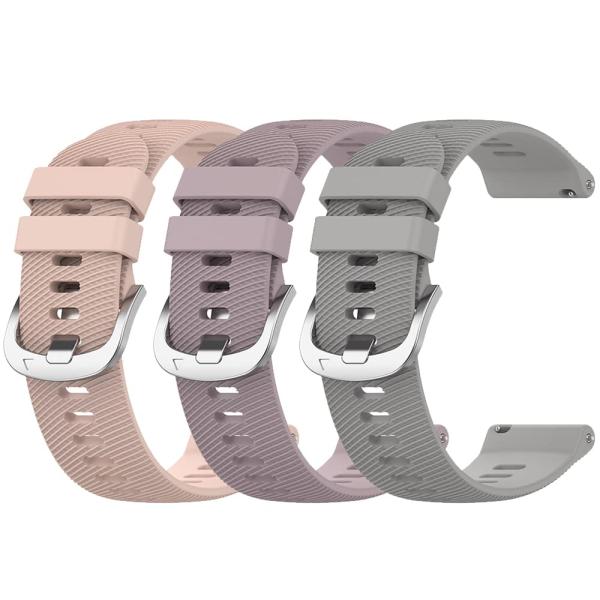 Miimall対応Garmin Venu/Venu 2 Plus/Forerunner 245 バンド 20mmベルト対応 通気性ベルト 柔軟なシリコン 簡単取付 調節可能 軽量 Garmin Venu SQ 男女通用 耐久性 防水防汗(ラ...