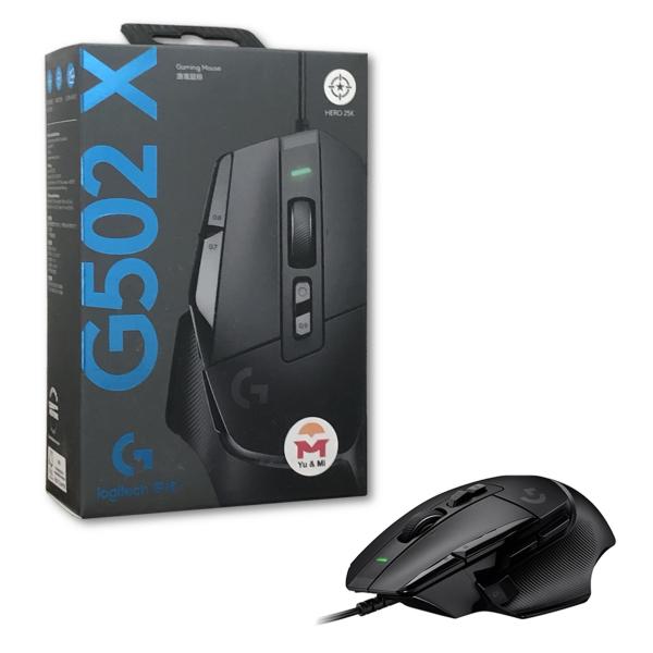 Yu＆Mi G502 X 有線 ゲーミングマウス,HERO 25K センサー,ハイブリッドスイッチ LIGHTFORCE,軽量89g, 13個 プログラム可能 ボタン,高耐久 高感度,G502X-BK,kobuta保証書付 海外正規品 2年...