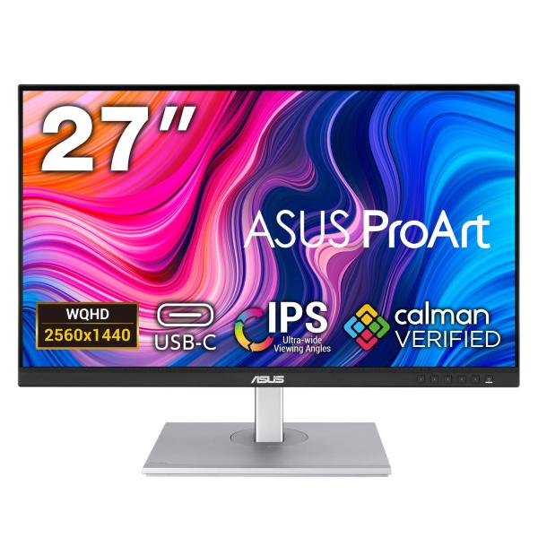 ASUS モニター ProArt PA278CV 27インチ/3年間無輝点交換保証/WQHD/IPS/USB Type-C DisplayPortデイジーチェーン HDMI/100% sRGB/100% Rec. 709/ΔE&amp;lt...