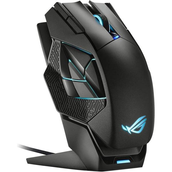 ASUSTek ゲーミングマウス ワイヤレス ROG Spatha X MMO 19,000dpi 12個プログラムボタン デュアルモード接続 最大67時間 ROGマイクロスイッチ RGB 国内正規品 ブラック高度なカスタマイズ オプション...