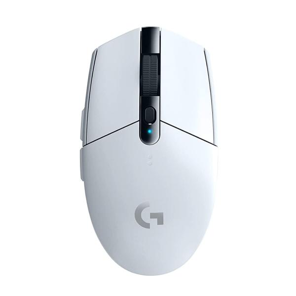 Logicool G ゲーミングマウス G304 LIGHTSPEED ワイヤレス ゲーミング マウス G304rWH 軽量 99g HERO 12Kセンサー 6個プログラムボタン 250時間連続使用可能 ホワイト PC windows m...