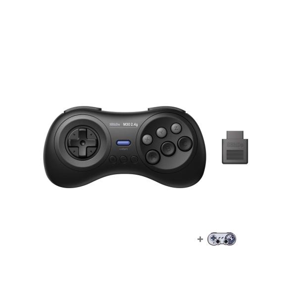8BitDo M30 2.4G Wireless GamePad for Mega Drive ブラック 【メガドライブ/SWITCH(有線)用コントローラー】Sega Genesis用ワイヤレスゲームパッドに対応したワイヤレスゲームコント...