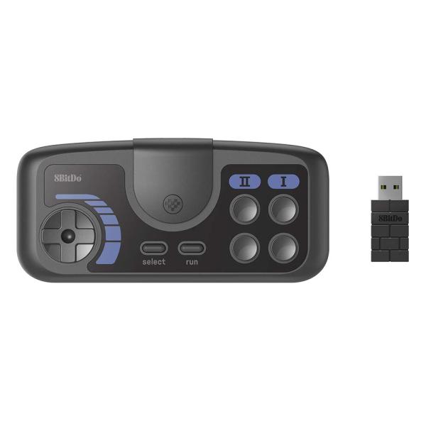 8Bitdo TG16 ワイヤレス ゲームパッド PC Engine mini CoreGrafx mini TubroGrafx-16 mini Switch用(暗灰色)